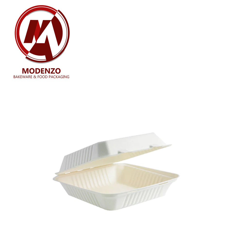 9inch Square Clamshell (1200ml) (200pcs/ctn) — Modenzo Food Packaging